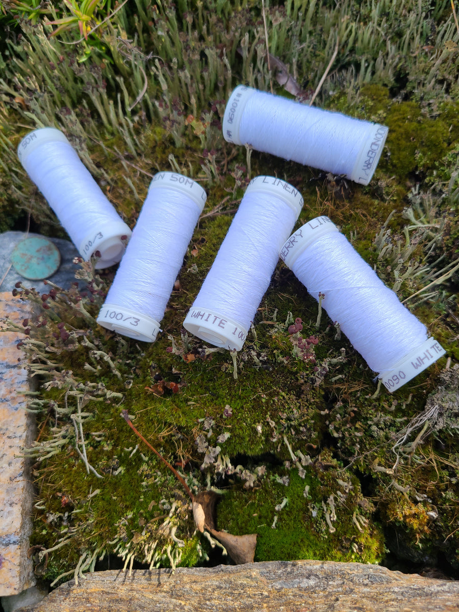 White Linen Thread - Londonderry 100/3 – At the Sign of the Golden Scissors